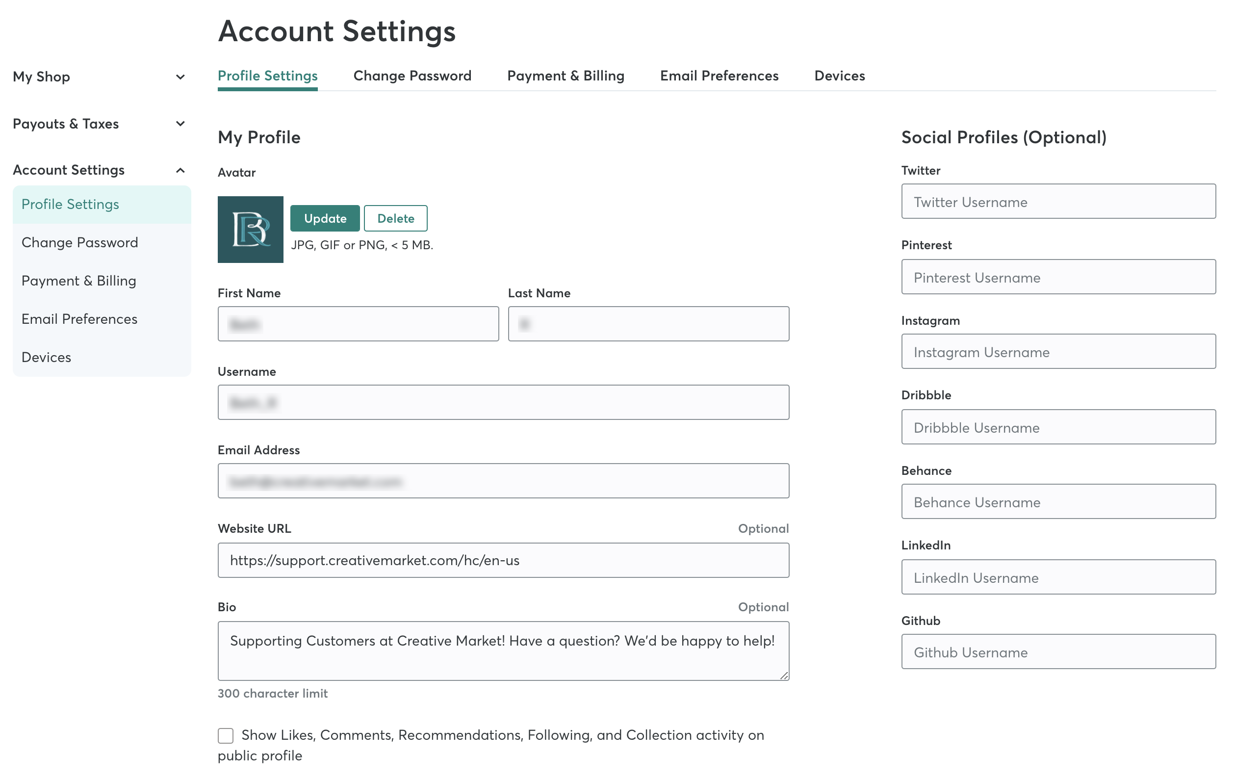 Managing your Profile and Privacy Settings – How can we help?